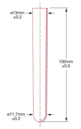 13mm x 100mm Test Tubes 8mL Non-Graduated Round Bottom Tube