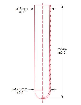 13x75mm Test Tube 5mL Non-Graduated Round Bottom Tube by Globe Scientific