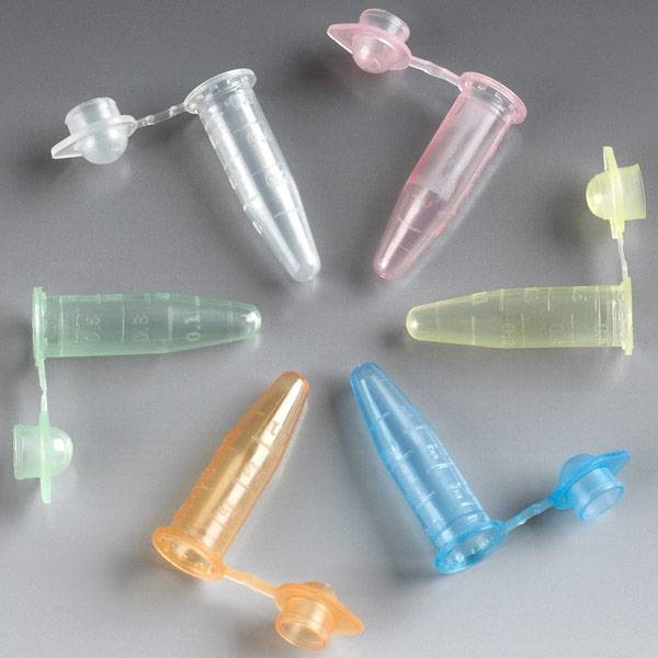 0.6mL PCR Tube Graduated Thin Wall Polypropylene with Attached Dome Cap