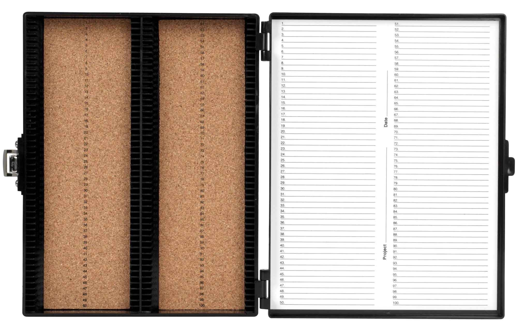 100-Place Cork-Lined Microscope Slide Boxes Heathrow Scientific