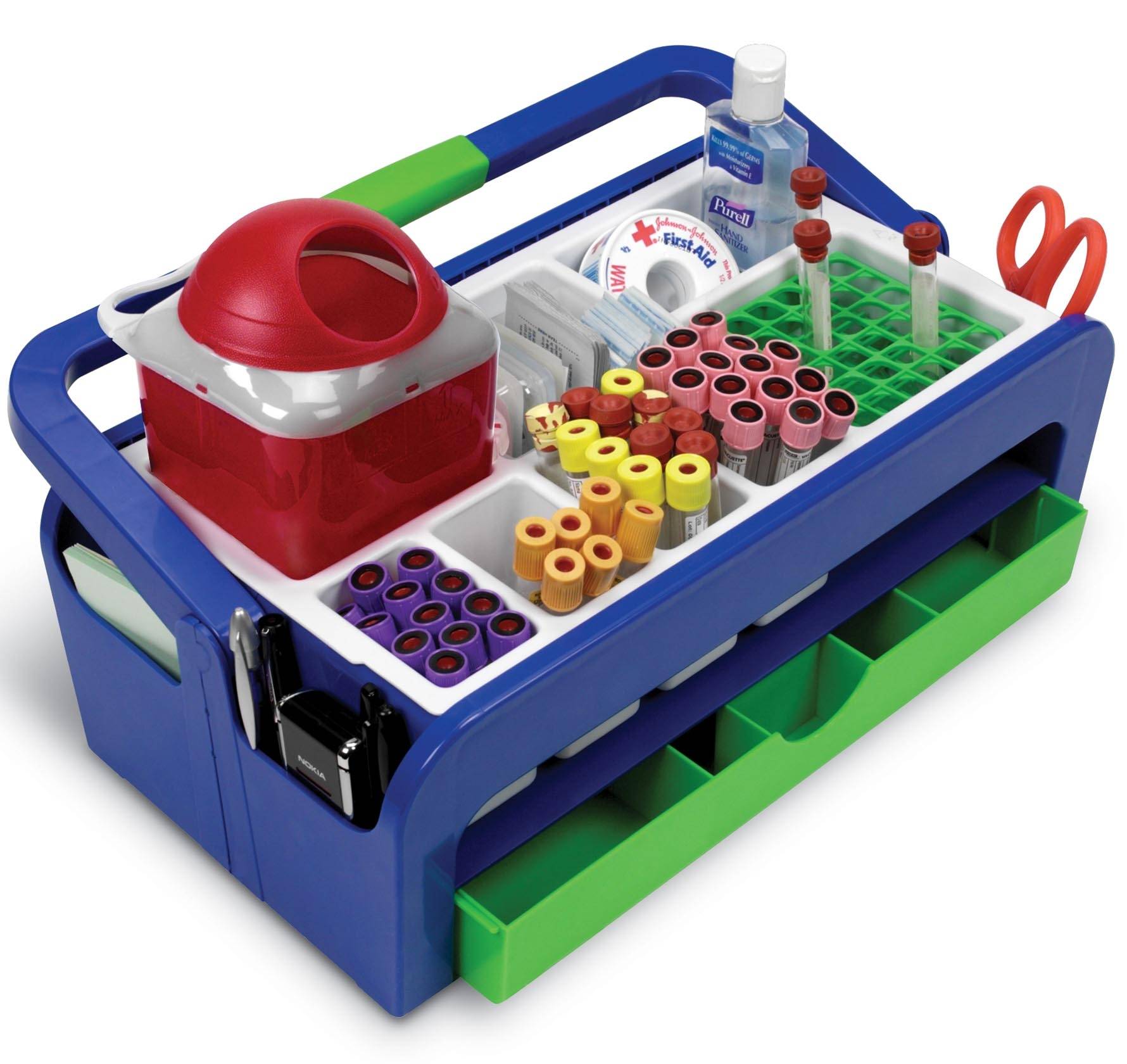 Droplet Phlebotomy Tray Tote With Inserts B 16mm Tube Rack HS2200B