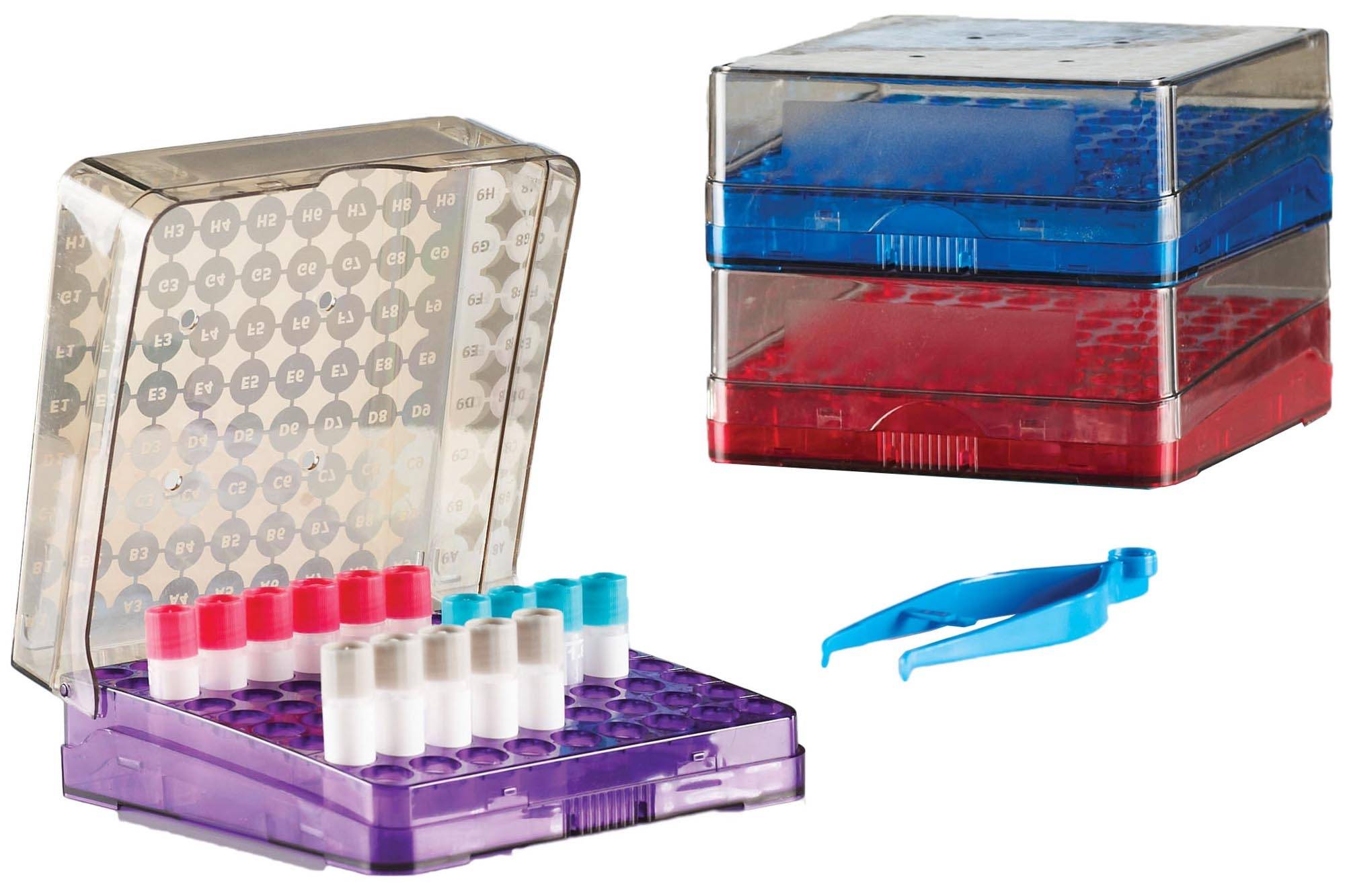 Arctic Square PC Cryostorage Vial Box 81-Place Heathrow Scientific