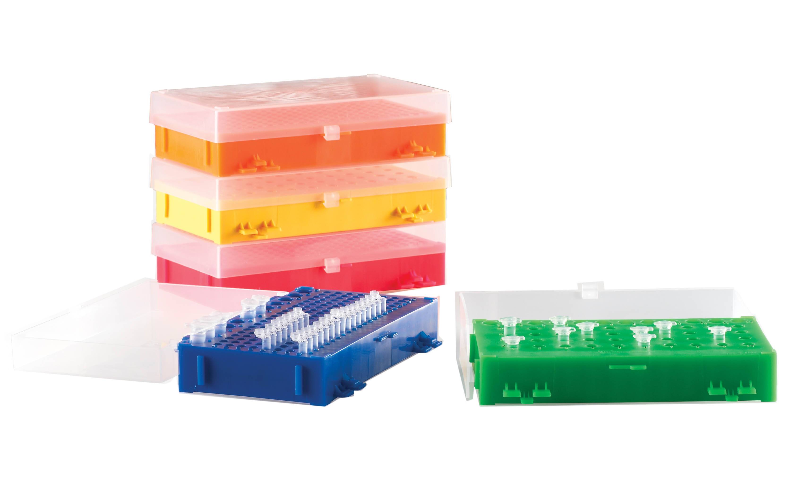 Reversible PCR Rack with Removable Hinged Lid Heathrow HS2344A