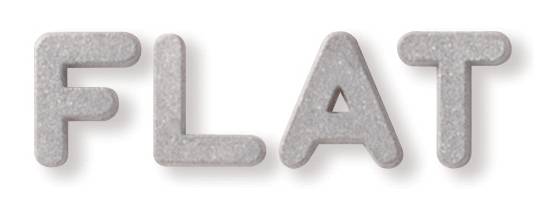 2 to 5 Flat Face 3/8" Lead Letters Mounted On 3/4"H Vinyl LFW375