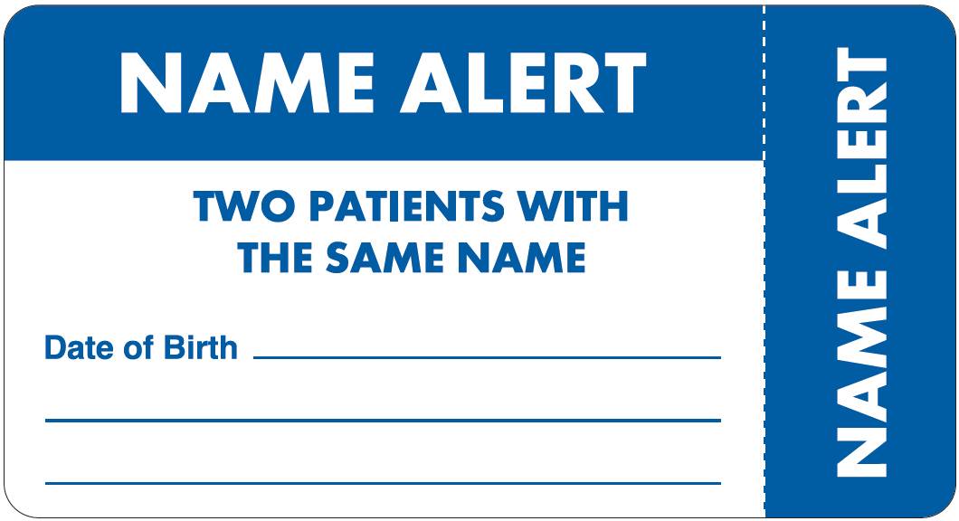 Arden Label MAP3100 Name Alert Wrap Around Style Alert Labels