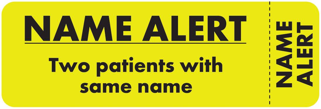 Arden Label MAP6470 Name Alert Wrap Around Style Labels 3"W x 1"H