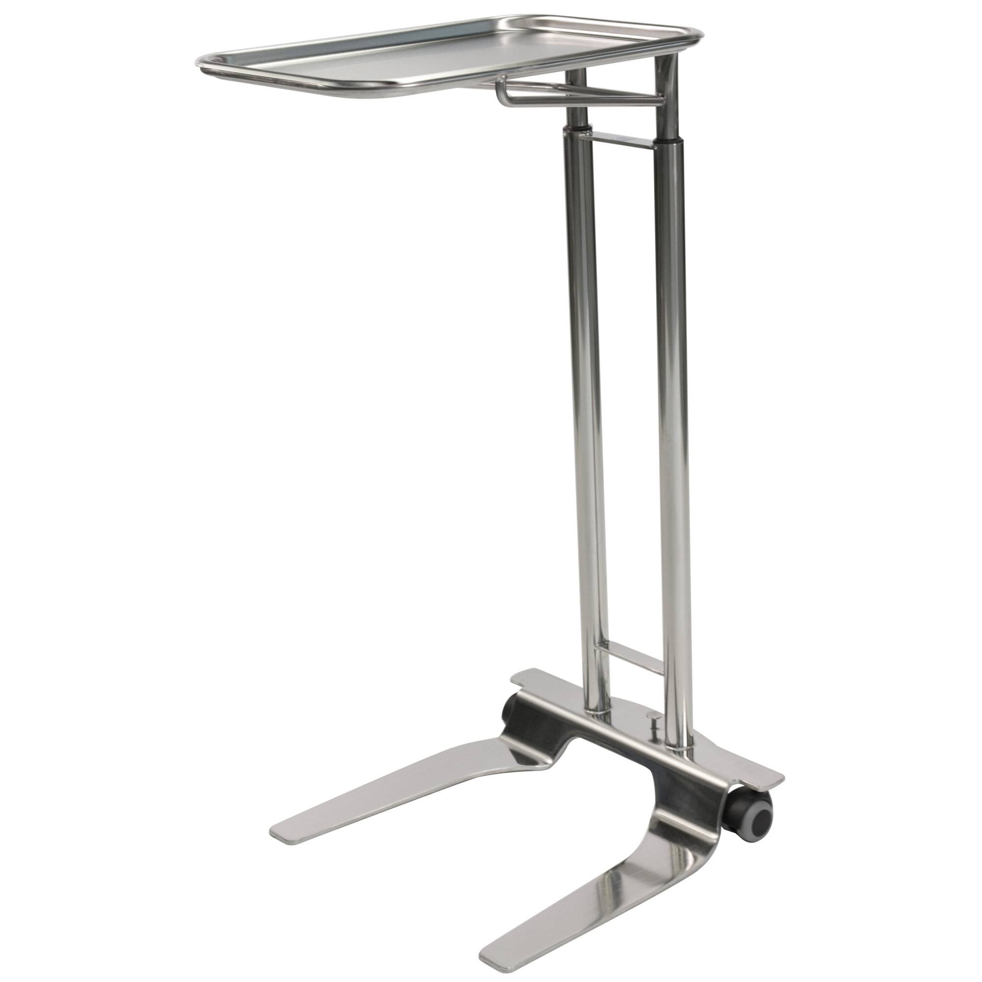 Pedigo SS Mayo Stand With 12 5/8"x19 1/8" Tray with Hand or Foot-Operated