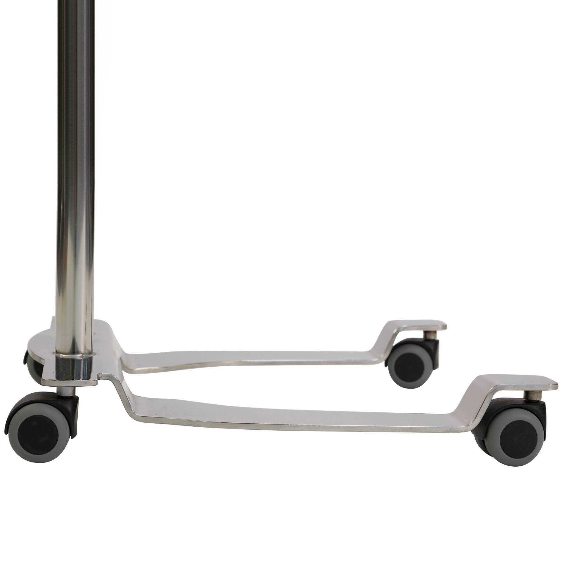 Pedigo SS 4-Wheel Base Mayo Stand With Hand or Foot-Operated