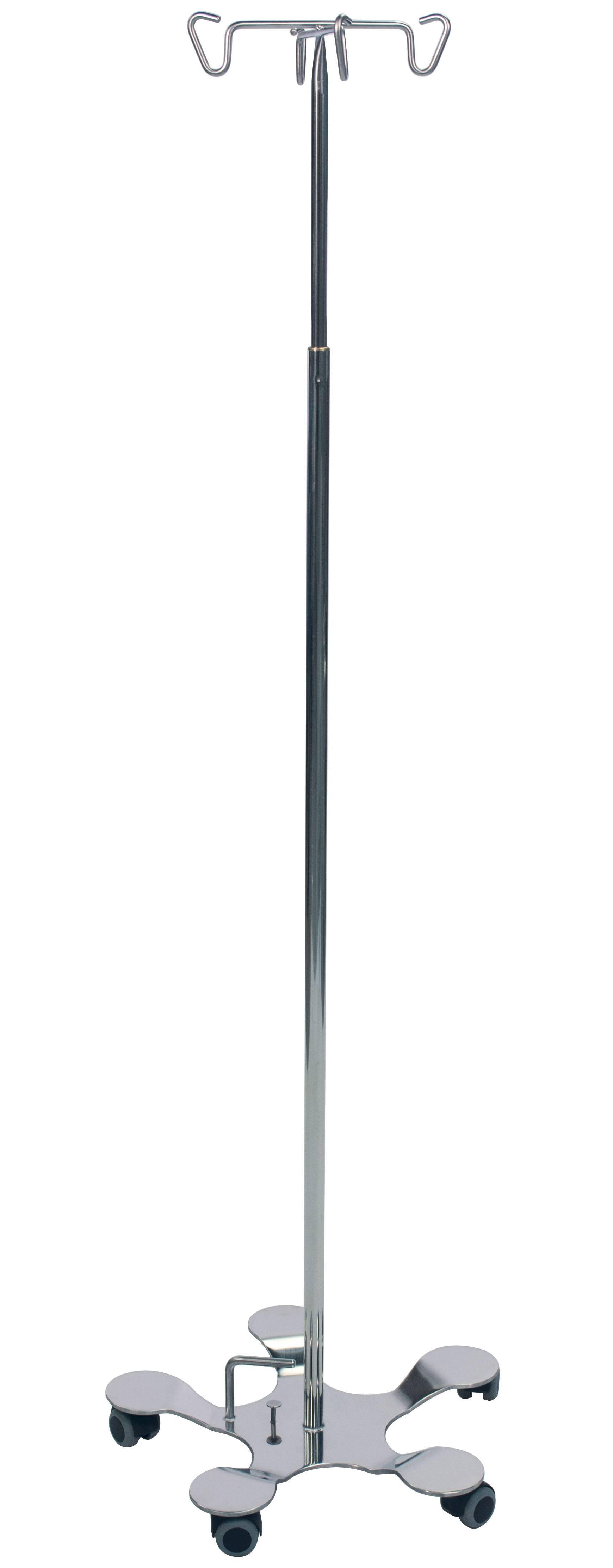 Pedigo Foot Operated 5-Leg Base SS IV Stand With 2,4 or 6-Hook