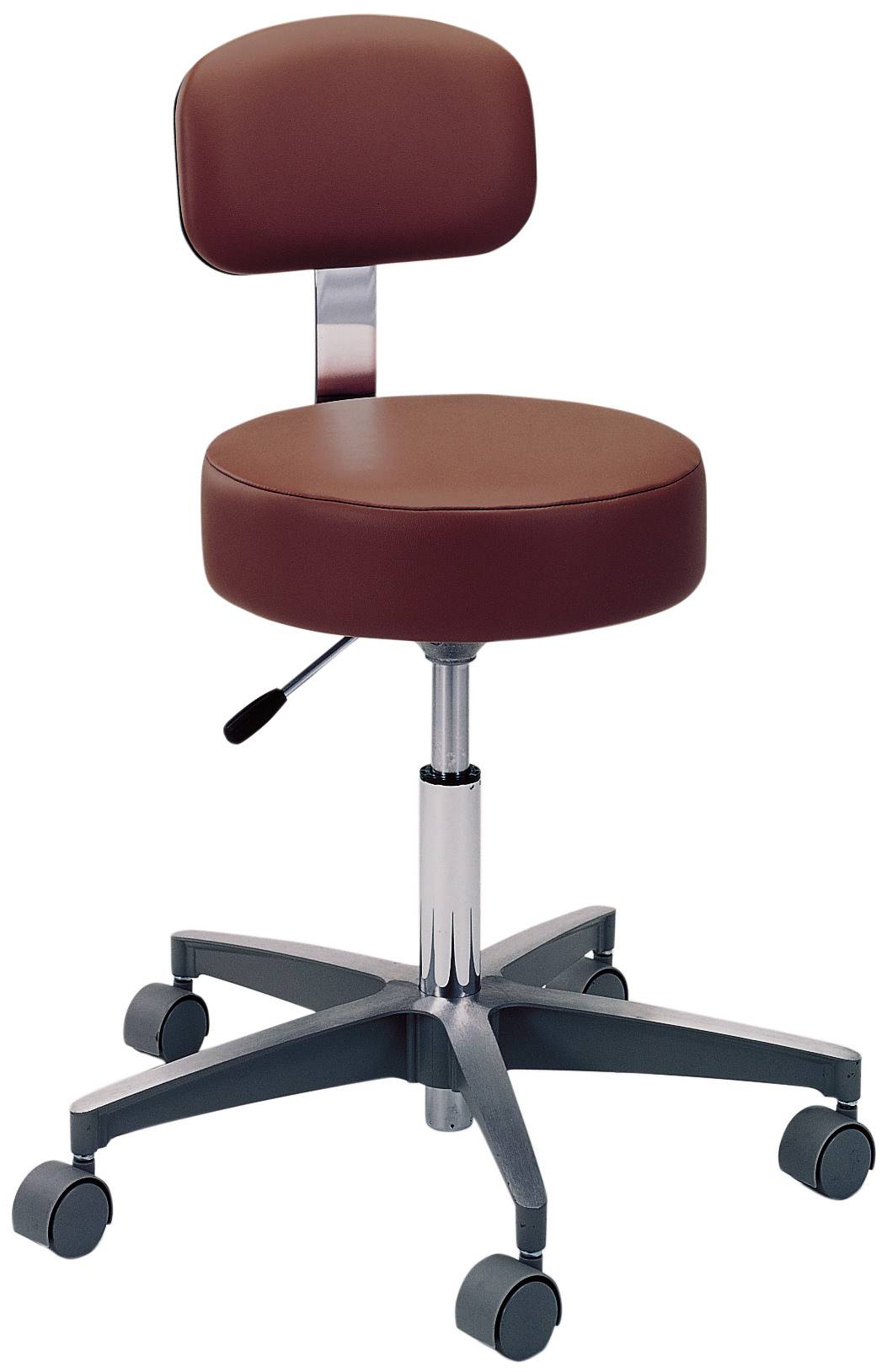 Pedigo Aluminum Base Backrest Hand Pneumatic Adjustable Stool
