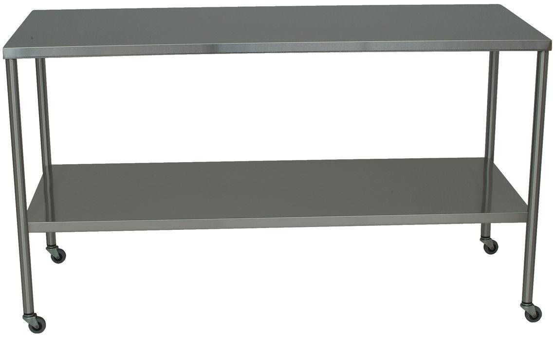 Stainless Steel Instrument Table with Shelf