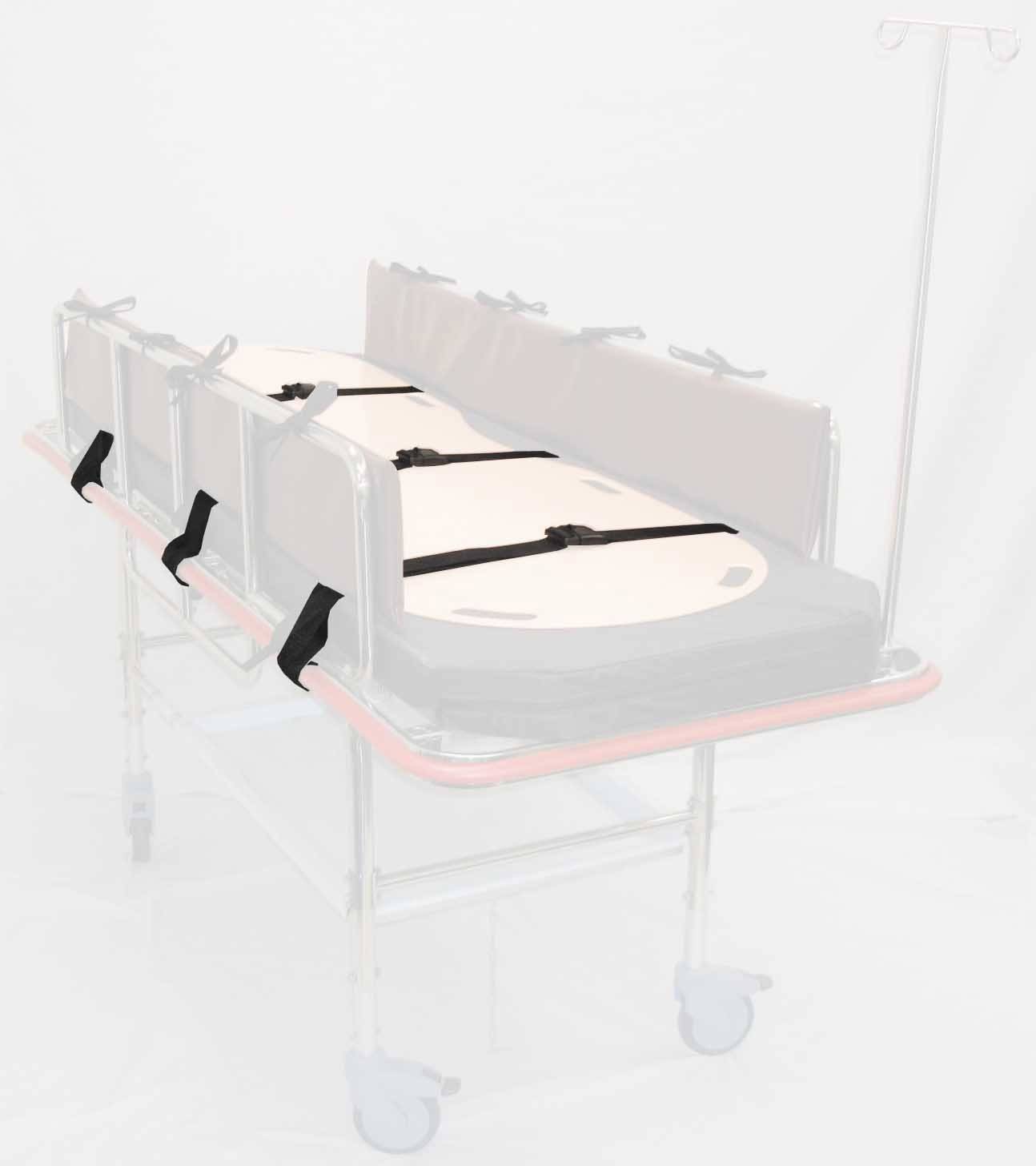 Set of MRI Non-Magnetic Stretcher Safety Straps STM1558-01