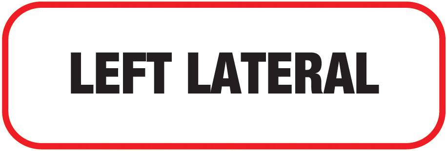 Left Lateral Label X-Ray Label 1 1/2" x 1/2" Item XLL-B45
