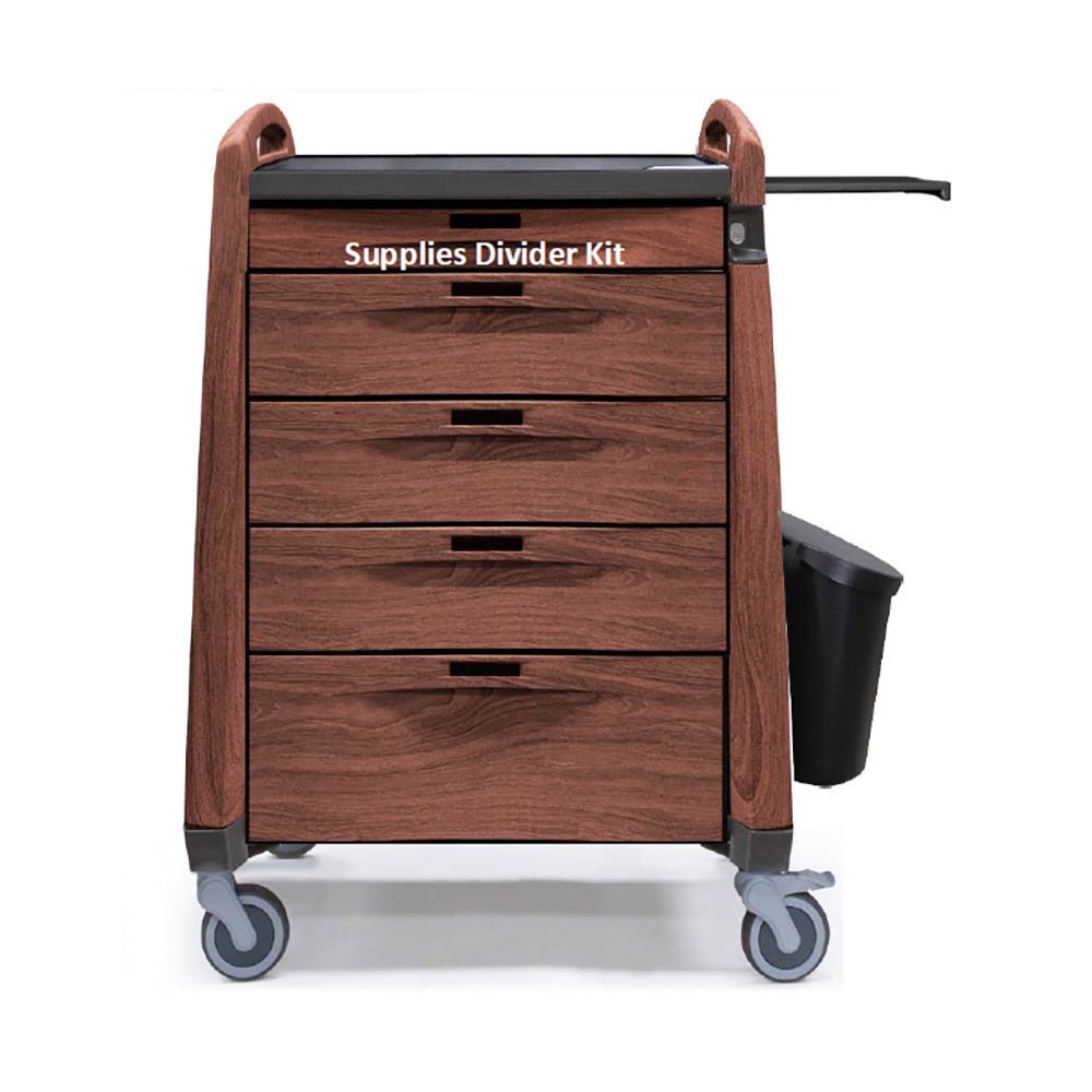 Capsa AW10TC Quickship Avalo Woodblend Treatment Cart 5 Drawers