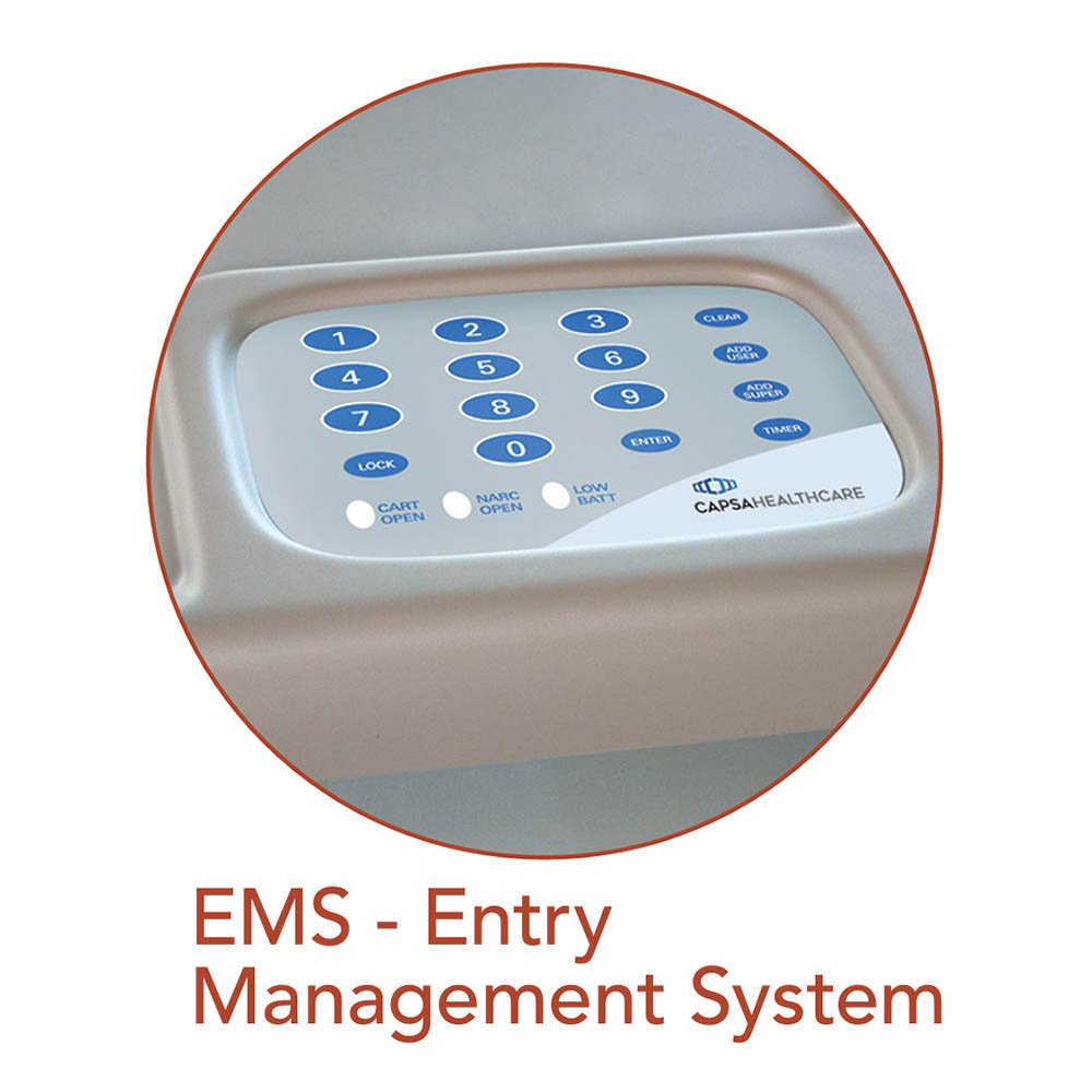 Capsa M-Series M4PC 4-Drawer Punch Card Medication Cart