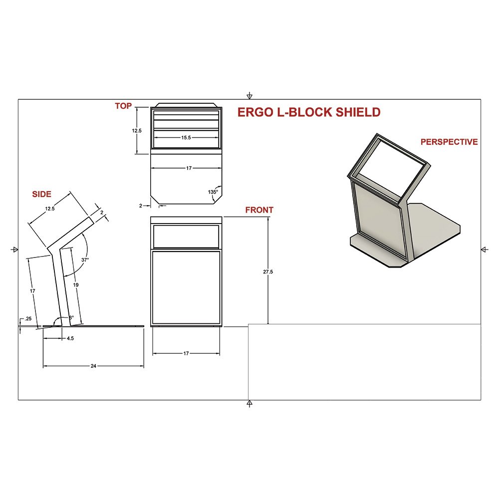 Phillip Safety Ergo L-Block Shield