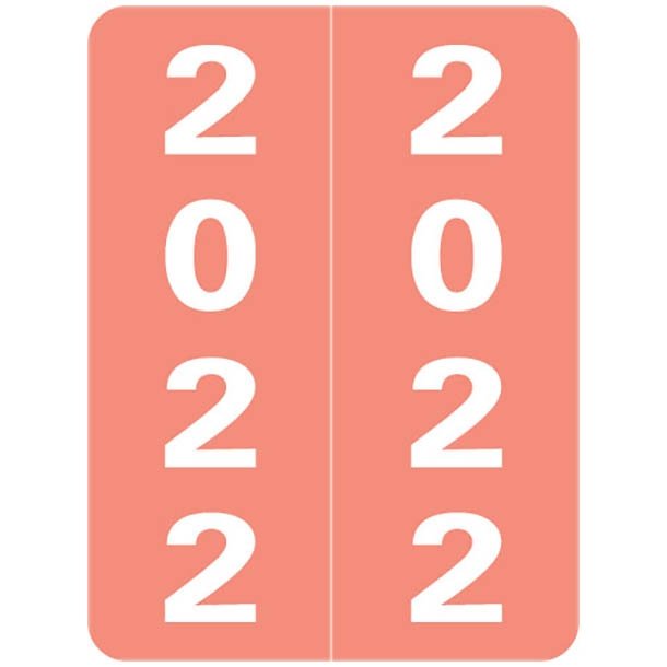 Arden 22-SLYM-L5 Smead Compatible 2022 Year Label Size 2"Hx1.5"W