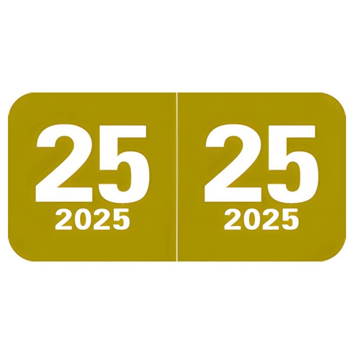 Arden CTYM-25-T4 Col'R'Tab Compatible 2025 Year Labels