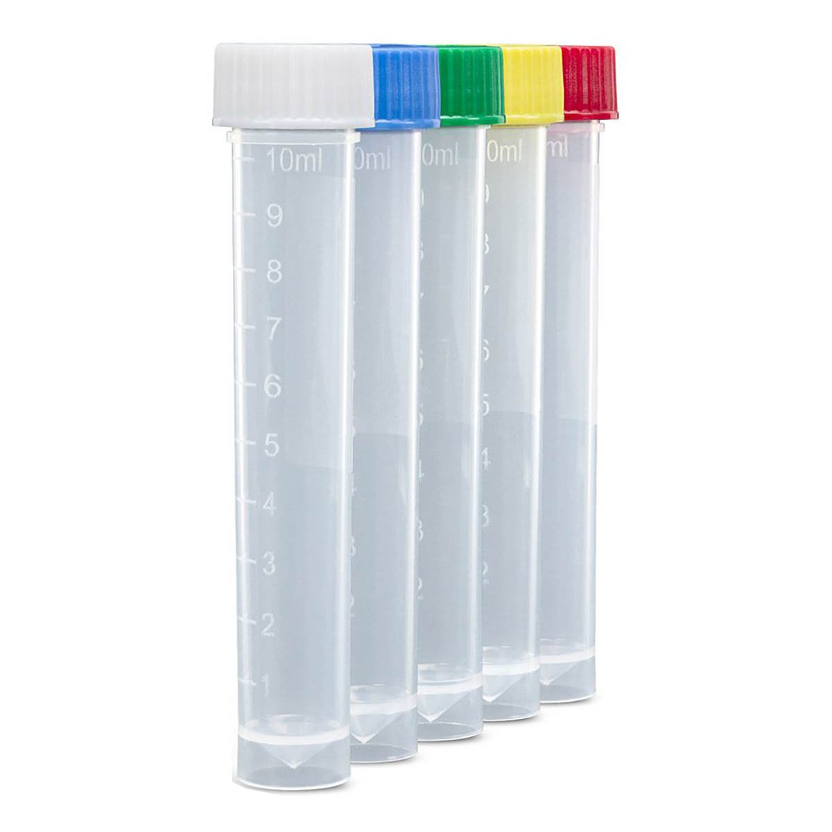 10mL PP Transport Tube Self-Standing Conical Bottom PE Screw Cap Globe ...