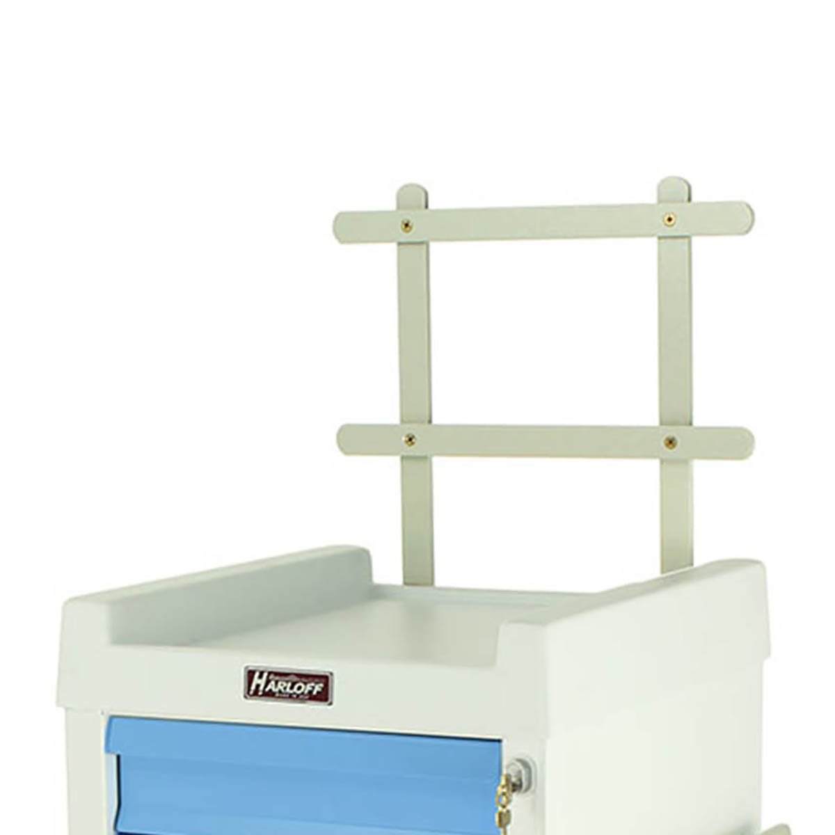 Harloff MRN-RBR2 2-Tier Raised Back Rail System for Narrow MRI-Safe Cart