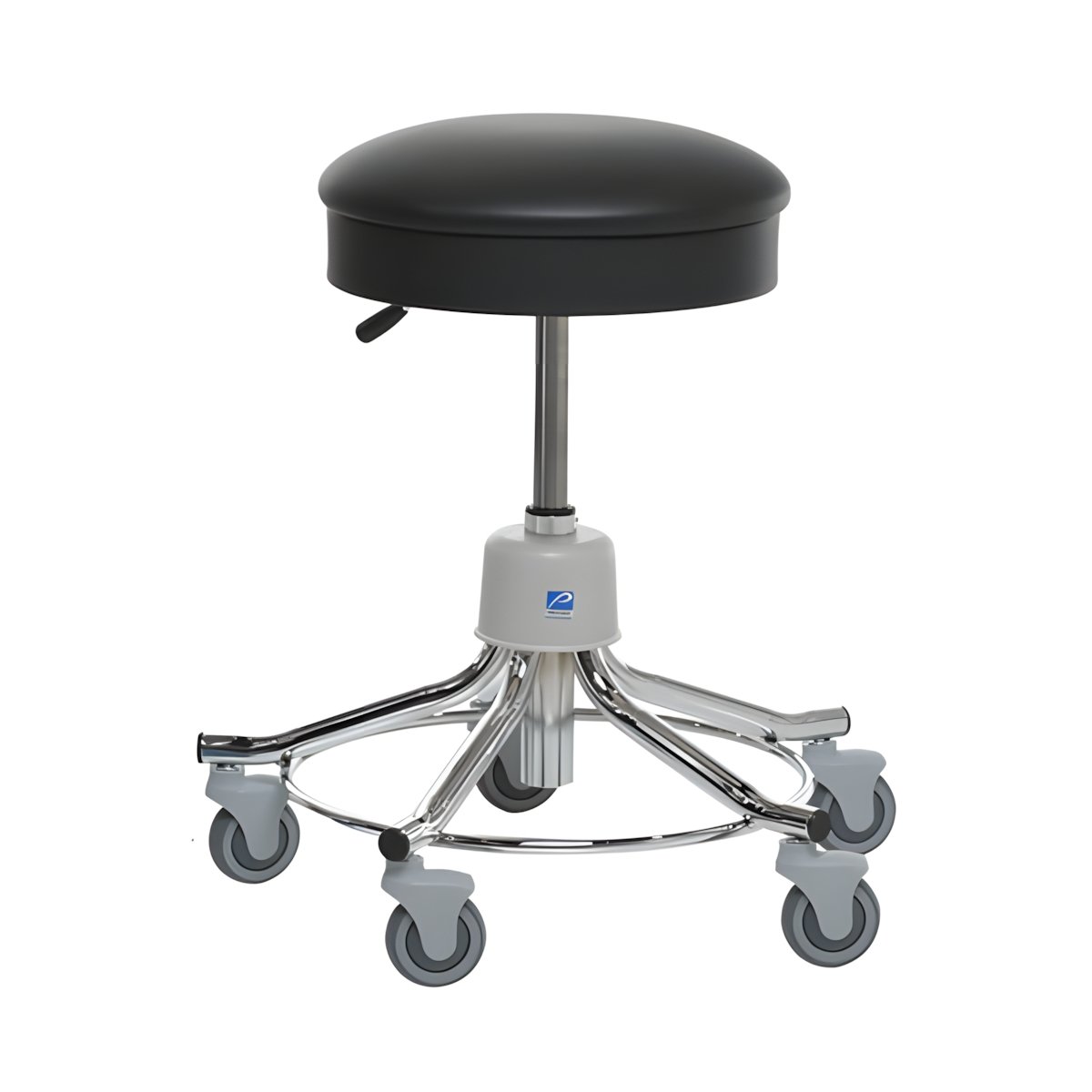 Pedigo P-536GS Chrome Base Hand Pneumatic Adjustable Stool