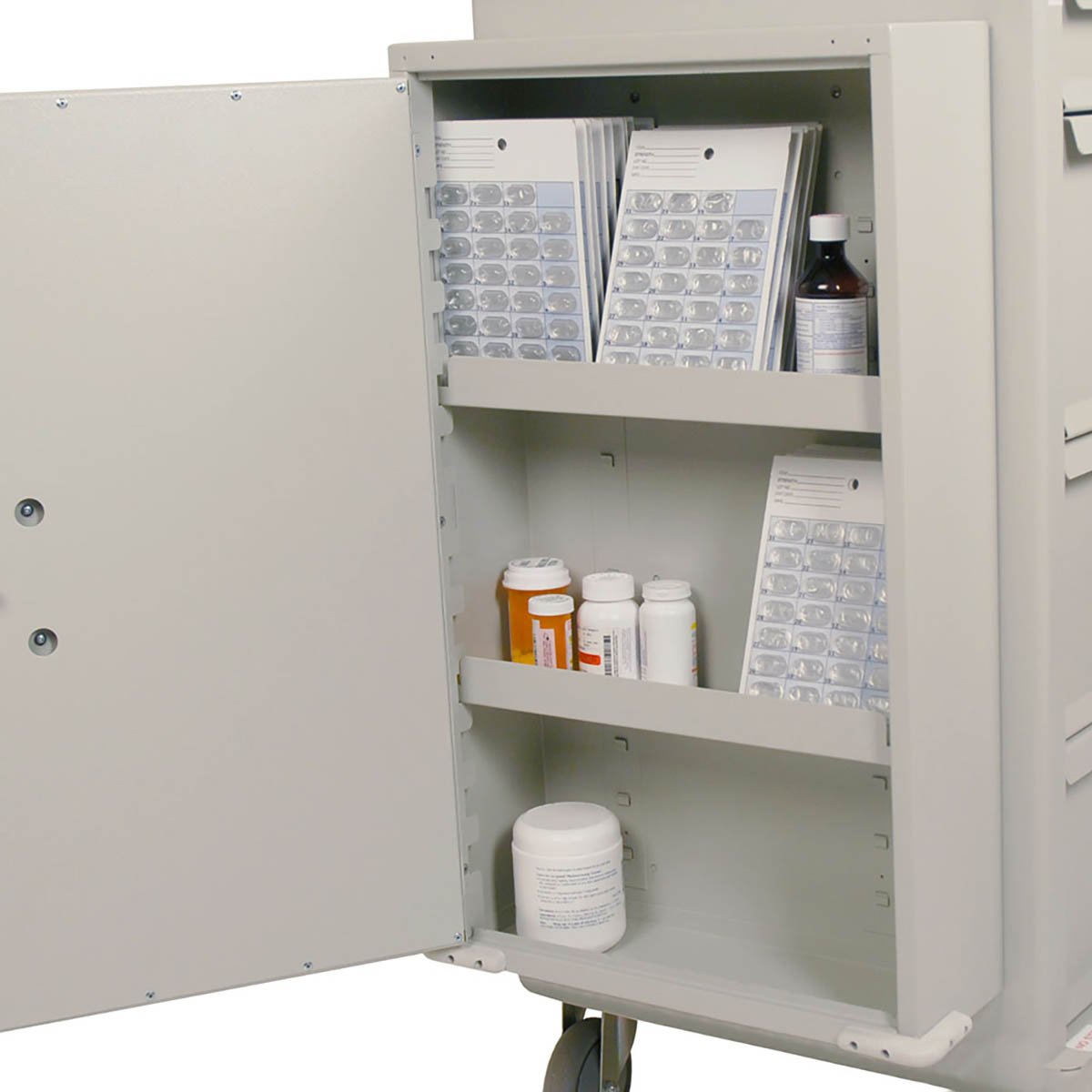 Harloff SIDECAB2-R Side Storage Cabinet with 2 Shelves Right Side Mount