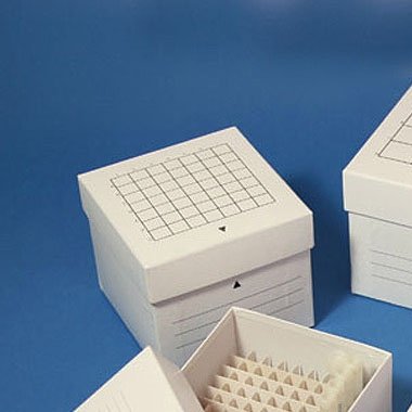 49-Place White Cardboard Freezer Box for 15mL Centrifuge Tubes 3098