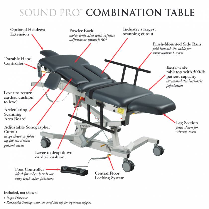 Biodex 058-710 Sound Pro Combination Ultrasound Table