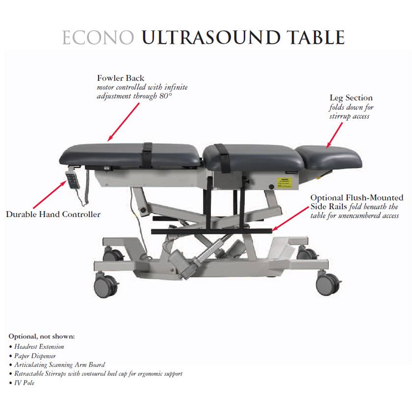 Biodex 058-726 Econo Ultrasound Table 115 VAC
