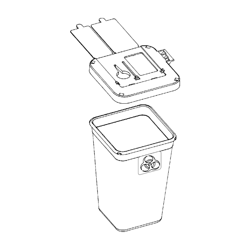 Bemis Health Care 100030 1-Quart Biohazard Sharps Container