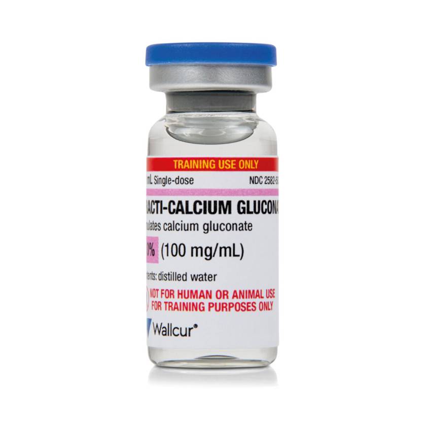 Wallcur 1024893 Practi-Calcium Gluconate 10% 10 mL Vial