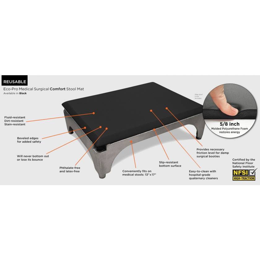 Let's Gel 104-01-1317-1 Eco-Pro Medical Reusable Surgical Step Stool ...