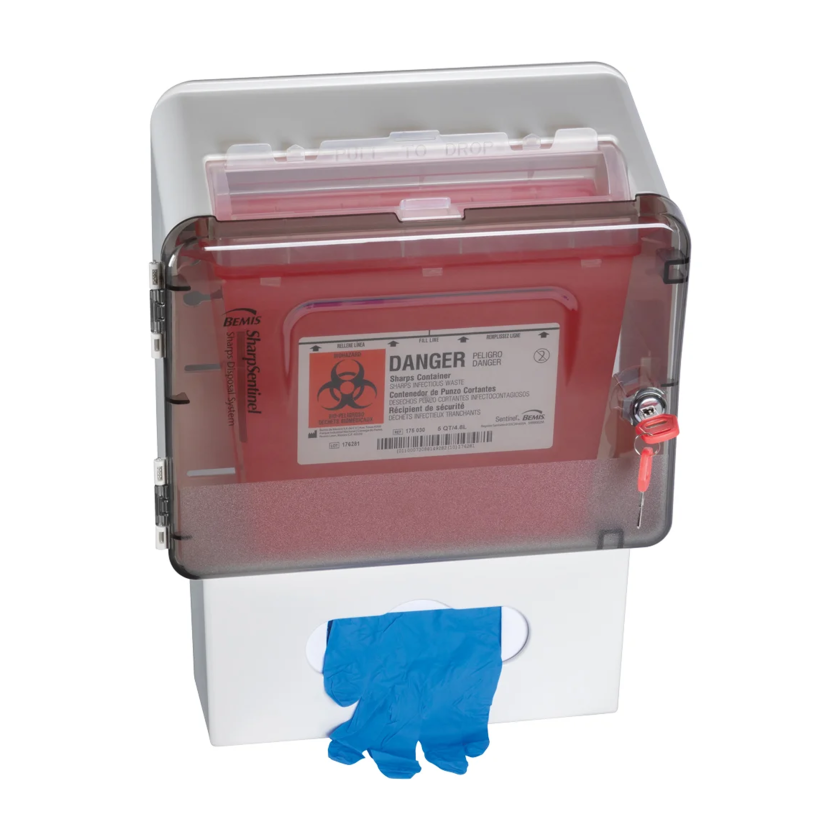 Bemis Health Care 175030 5-Quart Biohazard Sharps Container