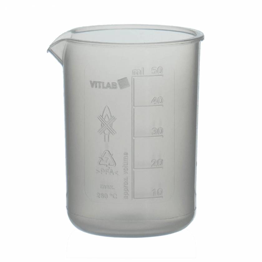 BrandTech PFA Low Form Griffin Beaker with Molded Graduations
