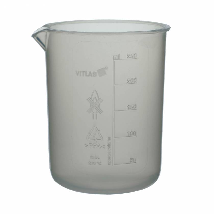 BrandTech PFA Low Form Griffin Beaker with Molded Graduations