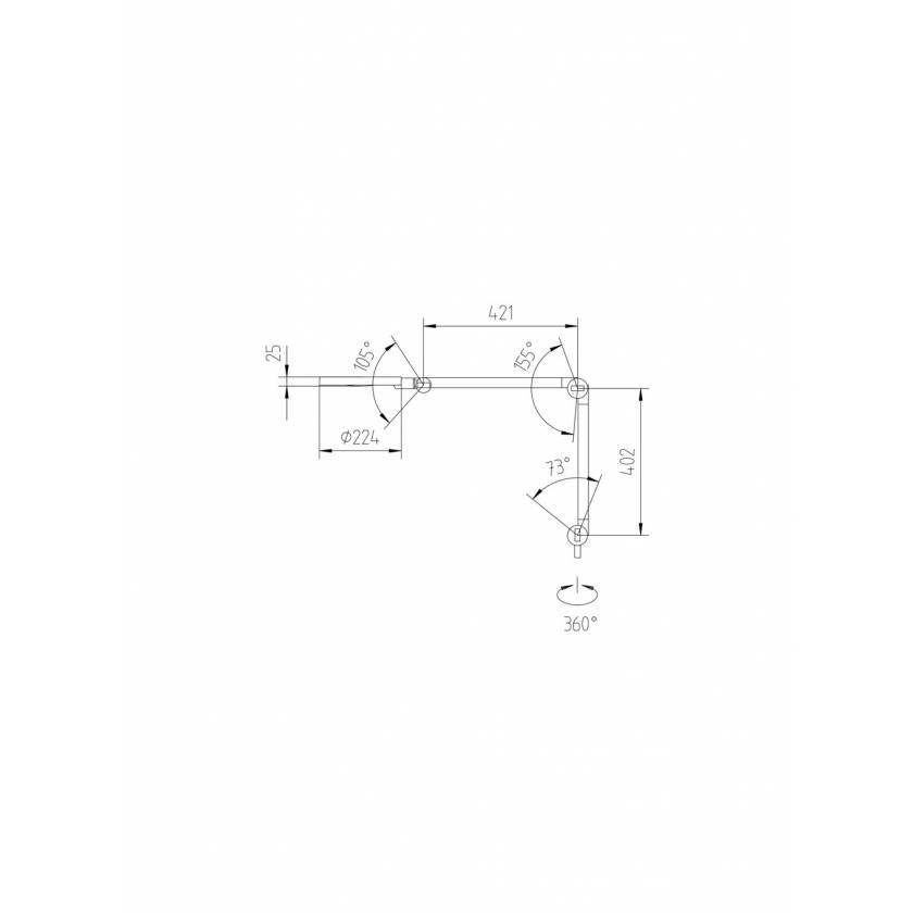 MLD LED Magnifier Light, 31" Double Arm, Table Clamp Mounted