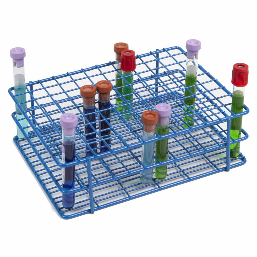 Heathrow 13mm Well Epoxy-Coated Steel Wire Tube Rack 98 or 108-Place