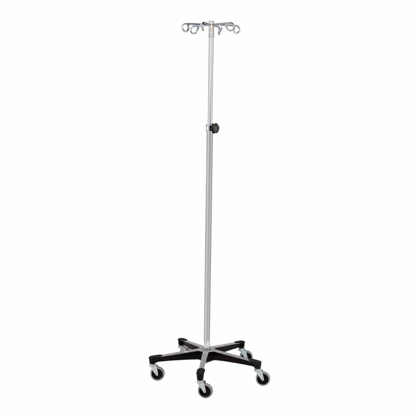 Chrome IV Stand with 5-Leg & Tru-Loc Height Adjustable 56"-100"