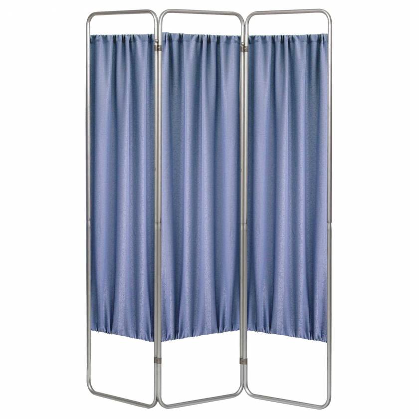 Economy 3 Section Folding Privacy Screen Aluminum Frame OmniMed 153093
