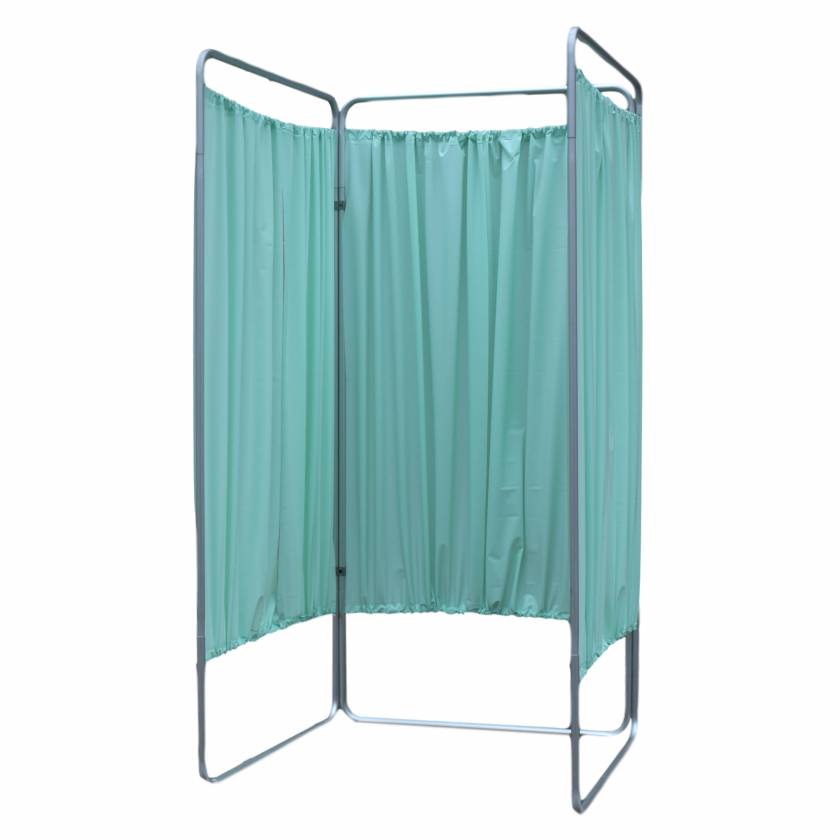 OmniMed King Economy Privacy Screen with U-Hinge & Green Vinyl Panel