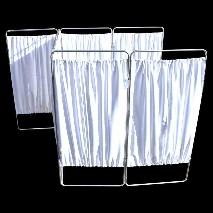 OmniMed King Economy Protection Screen with T-Hinge & Clear Vinyl Panel