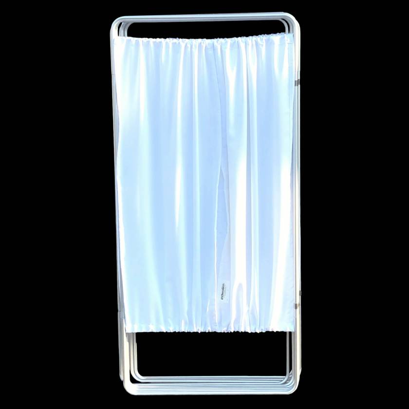 OmniMed King Economy Privacy Screen with T-Hinge & White Vinyl Panel