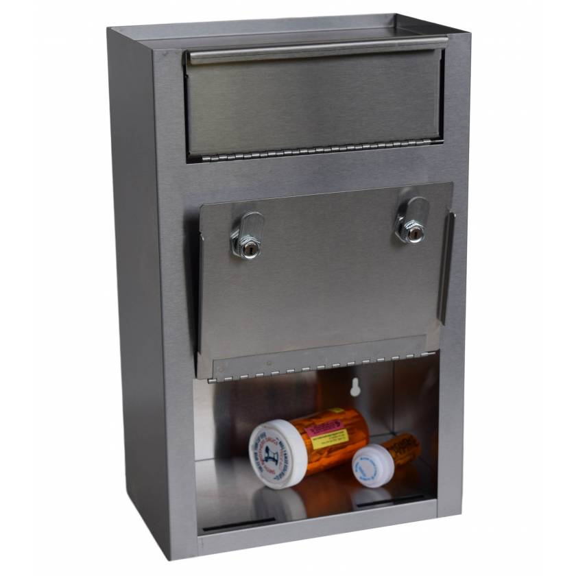 OmniMed 181750 Stainless Steel Medication Dropbox Disposal Cabinet