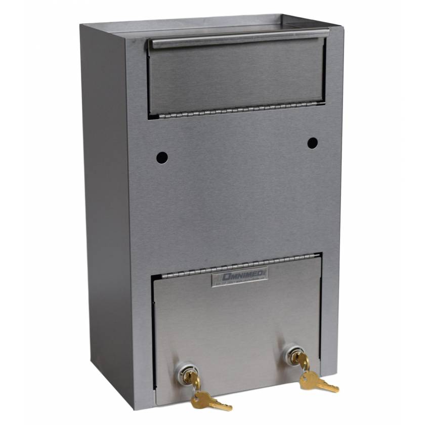 OmniMed 181750 Stainless Steel Medication Dropbox Disposal Cabinet