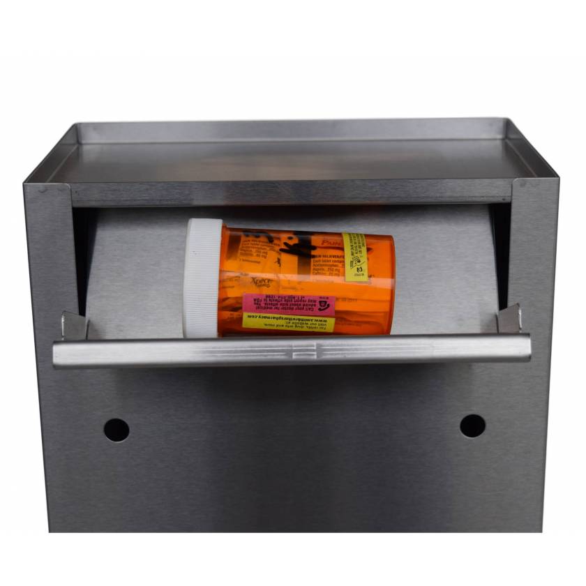 OmniMed 181750 Stainless Steel Medication Dropbox Disposal Cabinet