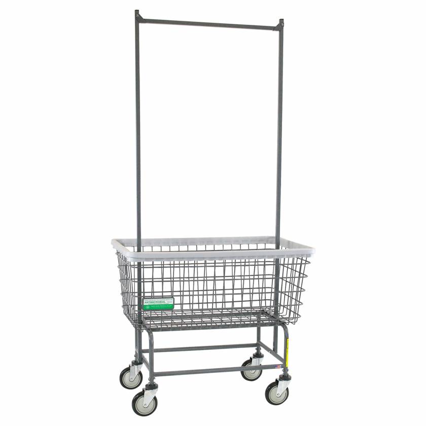 R&B Wire Antimicrobial Mega Capacity Wire Laundry Cart