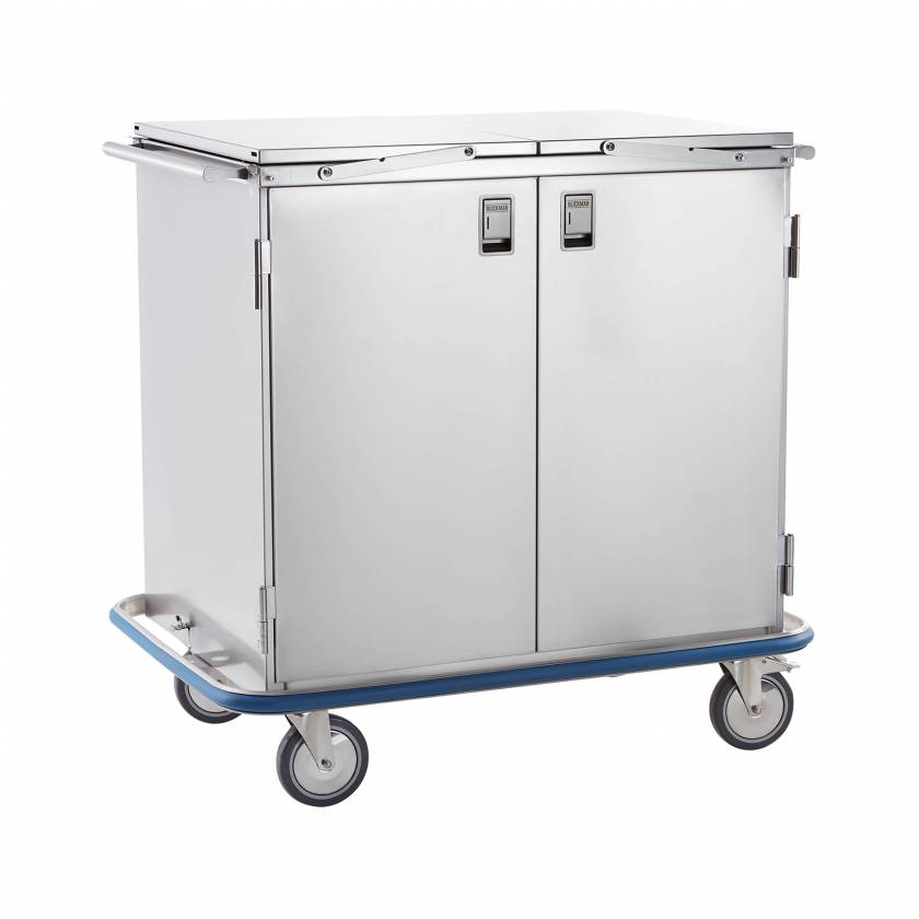 Blickman CCC2E-19 Multi Purpose Case Cart 2 Solid Doors Extension Shelves