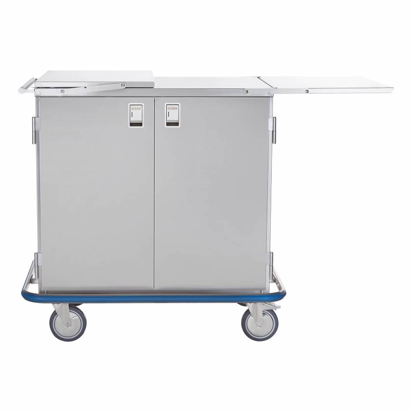 Blickman CCC2E-19 Multi Purpose Case Cart 2 Solid Doors Extension Shelves