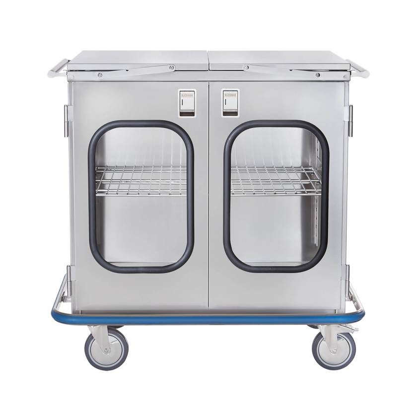 Blickman CCC2E-19G Multi Purpose Case Cart 2 Glass Doors Extension Shelves