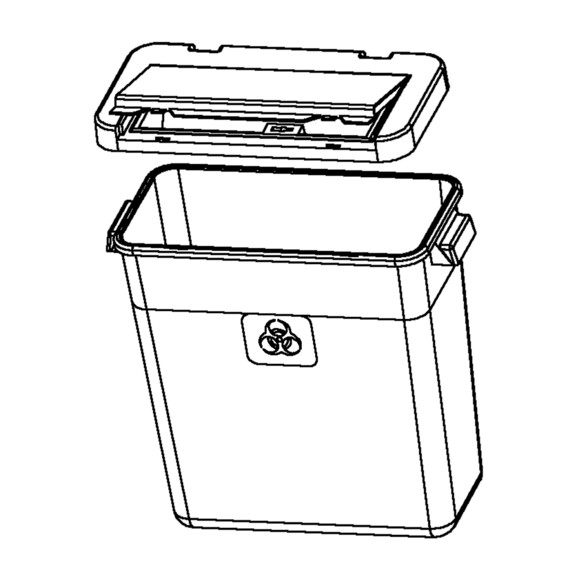 Bemis Health Care 303030 3-Gallon Biohazard Sharps Container
